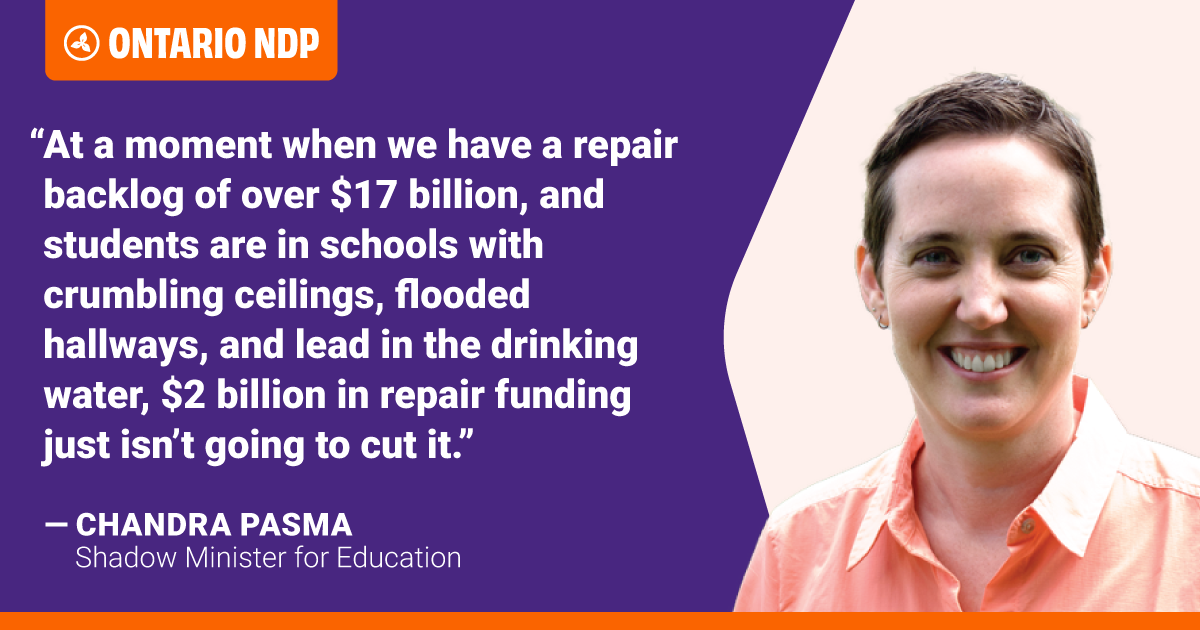 Ford’s Education Funding Fails to Close the Gap « Ontario NDP